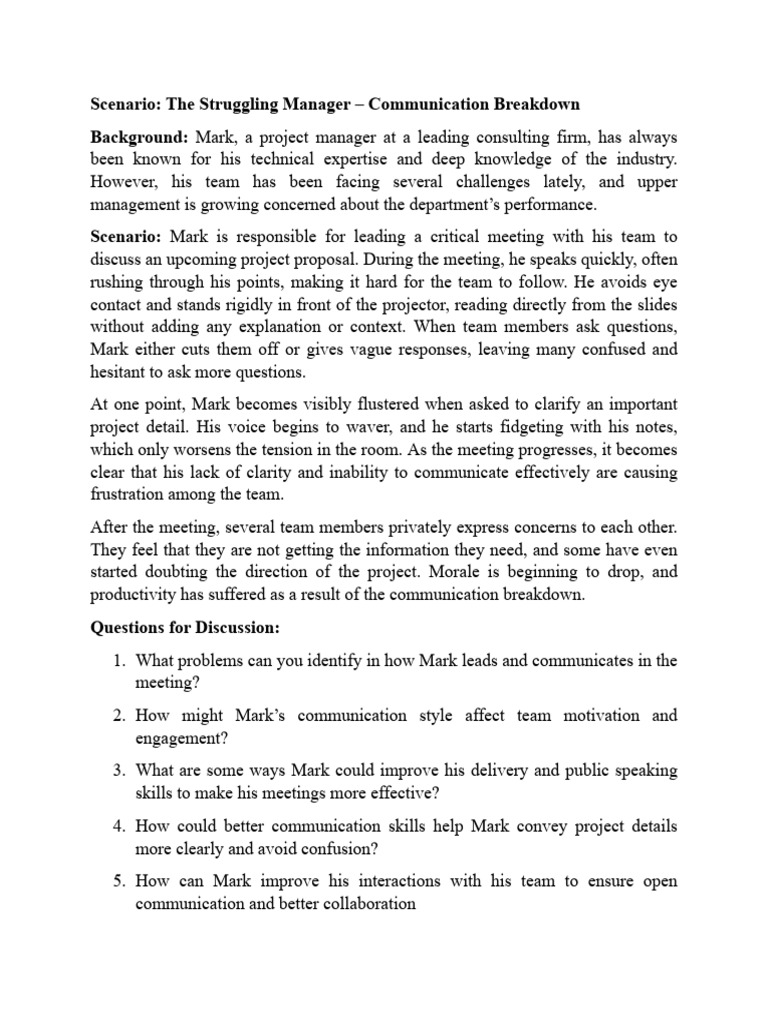 Communication Issues in Team Meetings | PDF