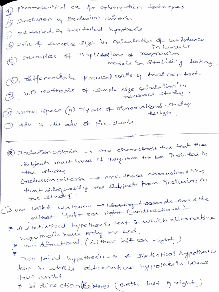 Two Marks Biostats | PDF