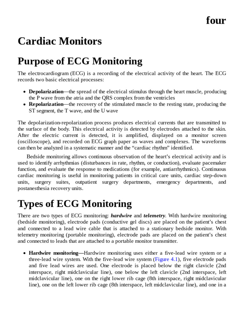 ECG CHP 4 | PDF | Electrocardiography | Heart