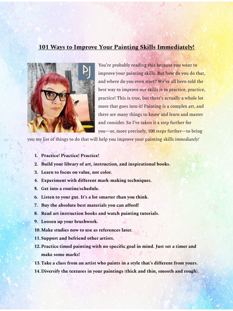 101 Ways To Improve Your Painting Skills Immediately | PDF | Paintings