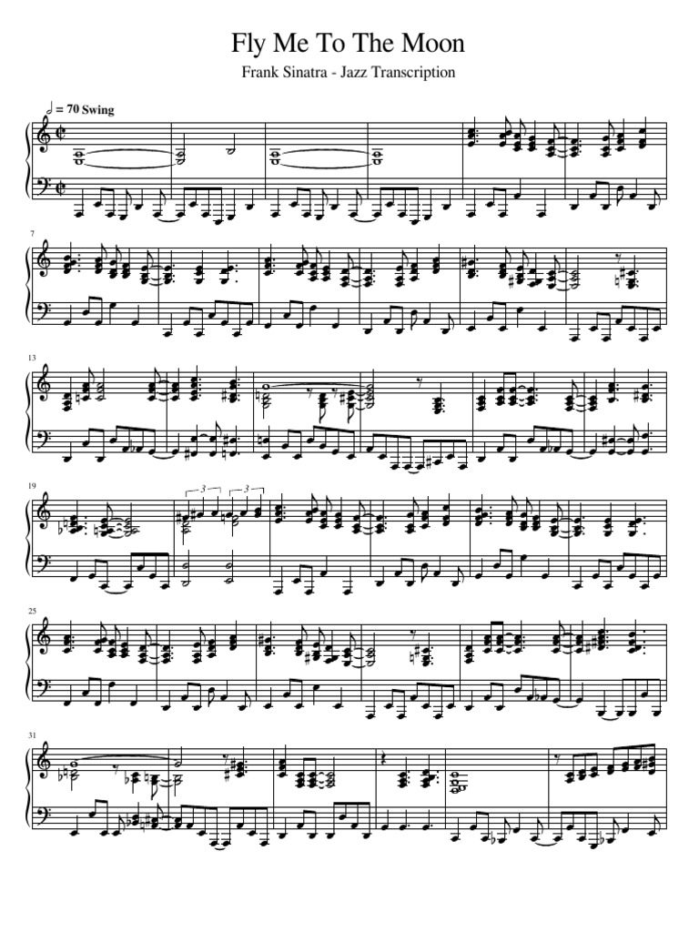 C Fly - Me - To - The - Moon - Jazz - Arrangement | PDF