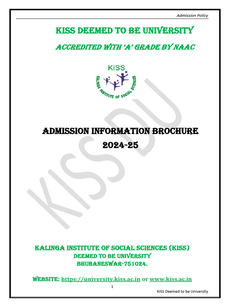 Admission Information Brochure UG 2024 25 | PDF | University And ...