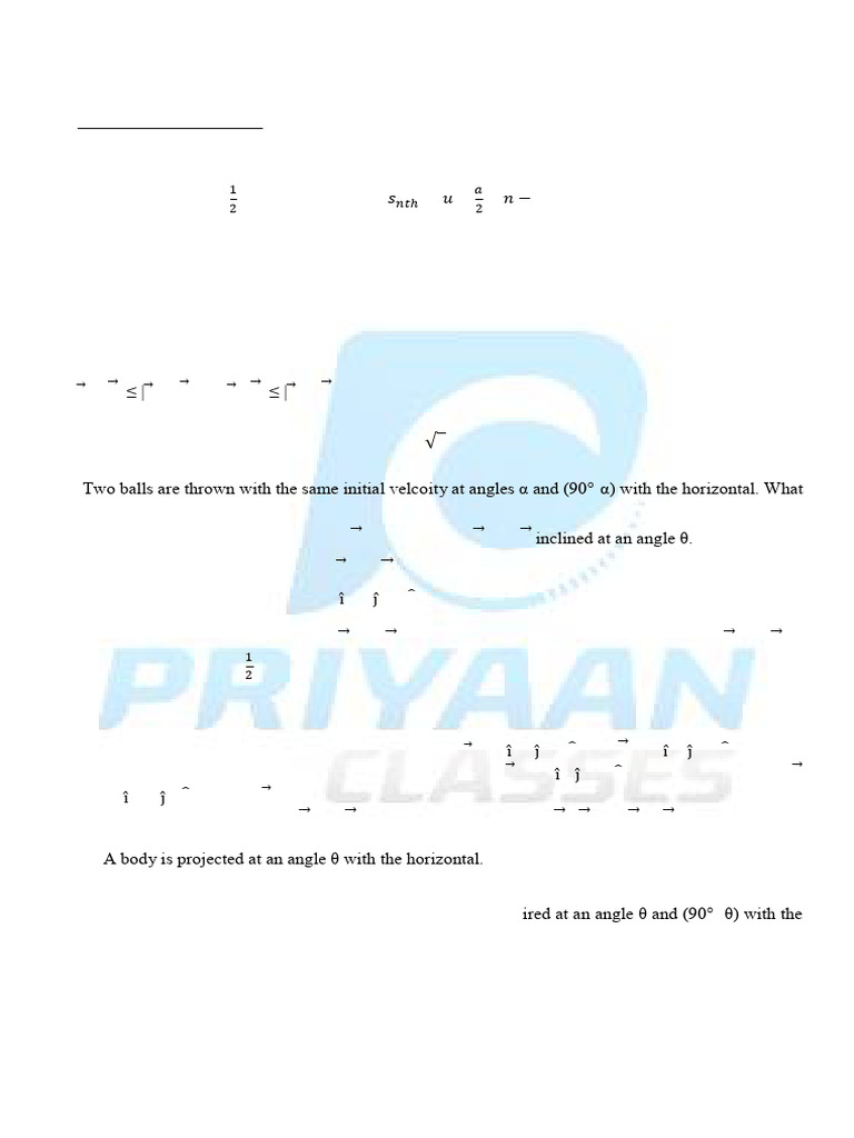 XI_CH-2-3-4 PRACTICE QUESTION | PDF | Acceleration | Force