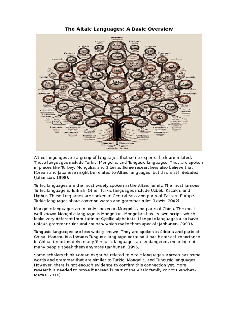 The Altaic Languages | PDF | Nomad | Languages Of Central Asia