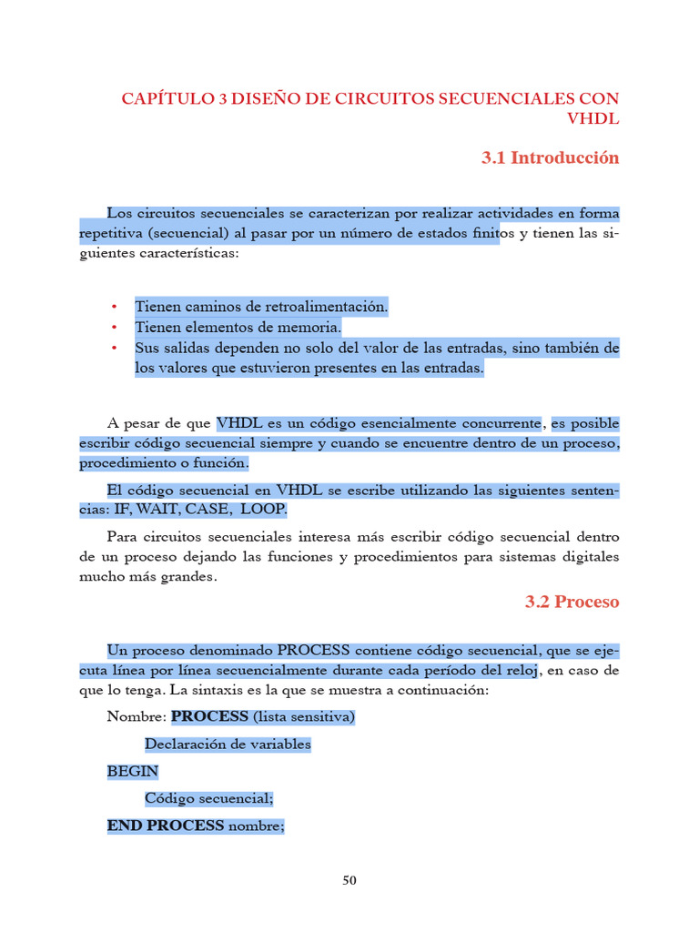 Diseño Secuencial con VHDL | PDF | Vhdl | Programación de computadoras