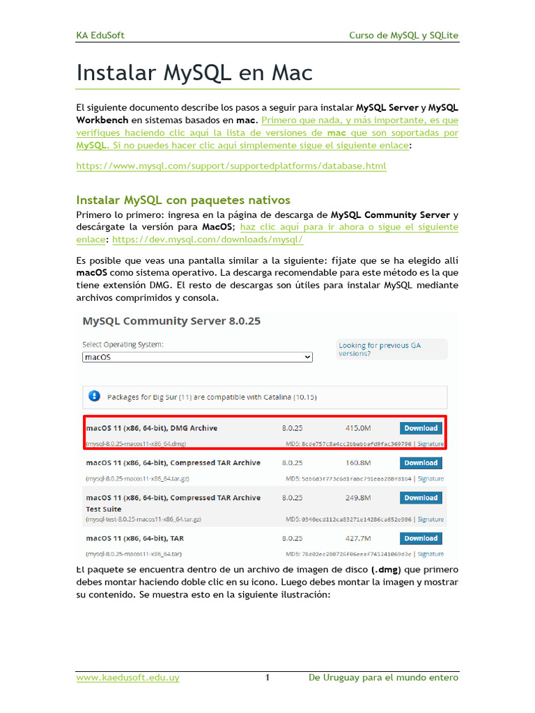 00+Instalar+MySQL+en+Mac | PDF | Mi sql | Mac OS