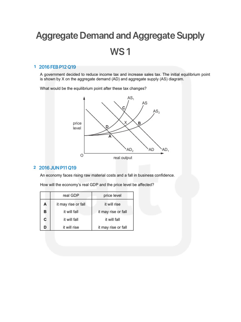 Aggregate Demand and Supply Analysis | PDF | Cost Of Living | Aggregate Demand