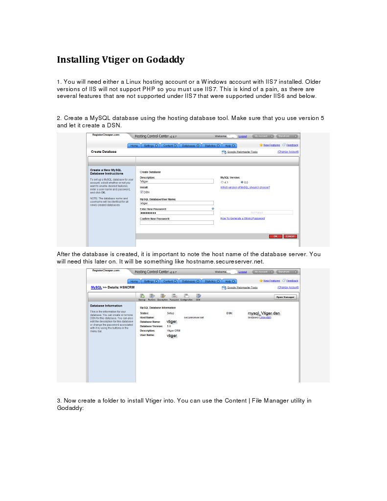 Installing Vtiger On Godaddy | PDF | Php | Directory (Computing)