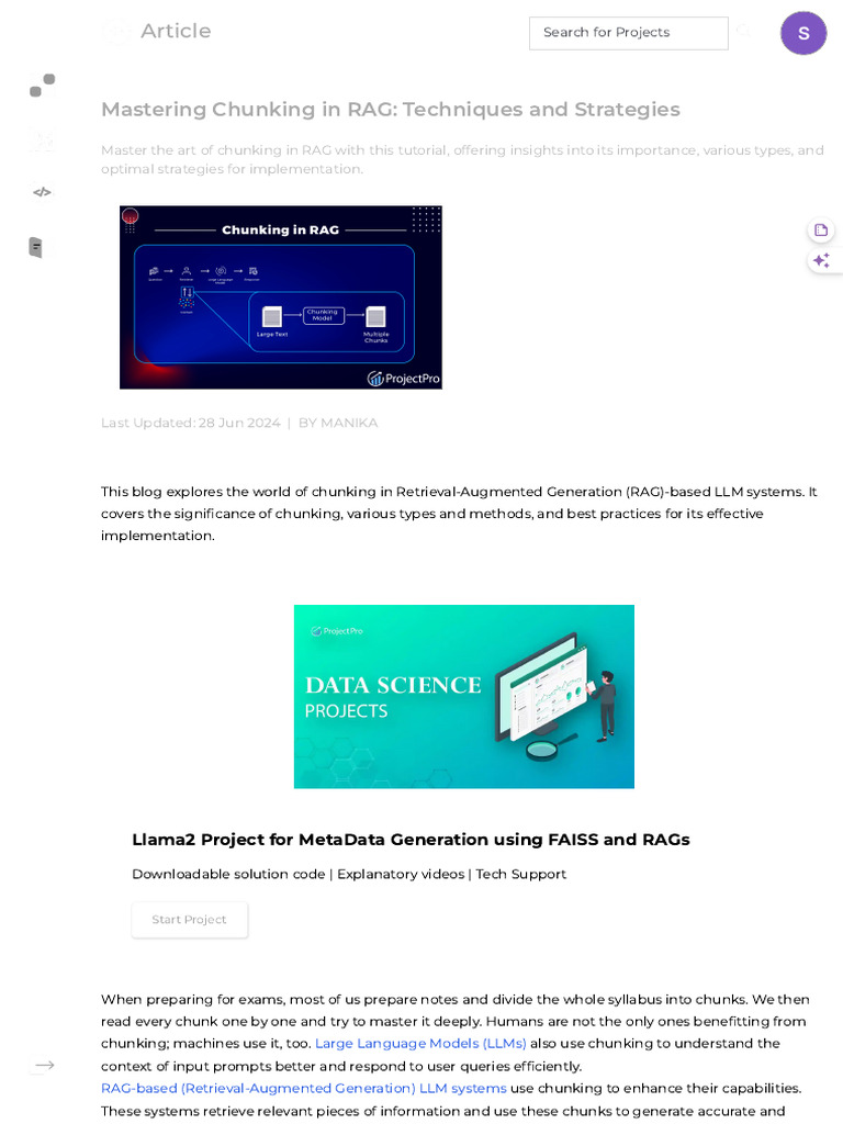 Mastering Chunking in RAG - Techniques and Strategies | PDF | Information | Semantics