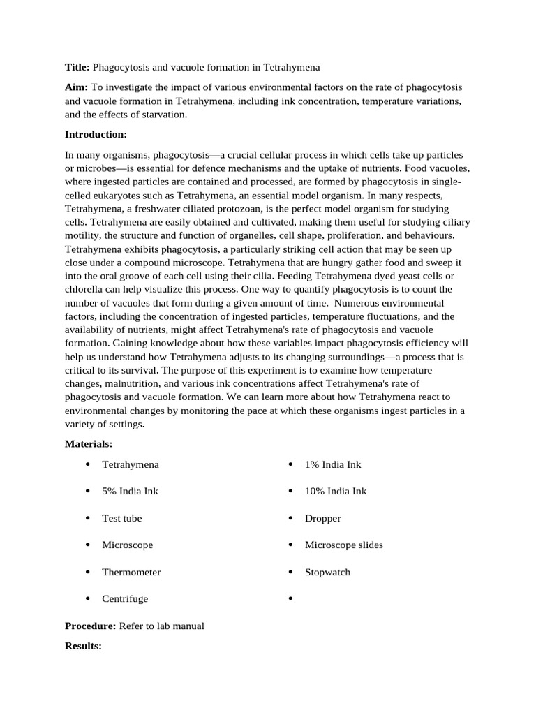 Phagocytosis Lab Completed 2 | PDF
