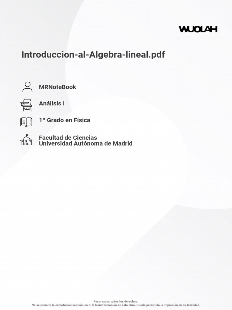 Introduccion-al-Algebra-lineal | PDF | Objetos matemáticos | Álgebra lineal