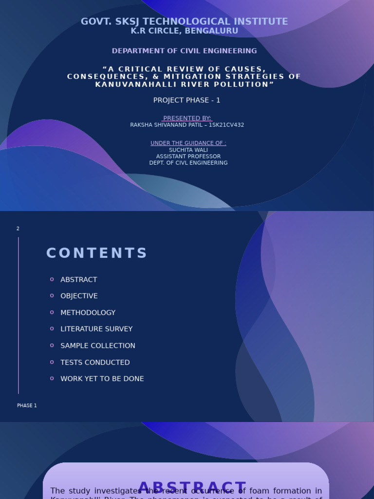 PHASE 1 PPT RP | PDF | Water Pollution | Water Quality