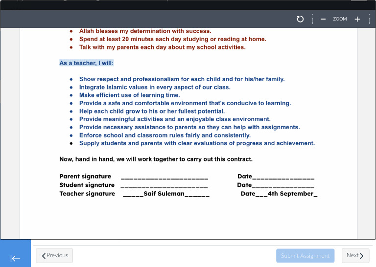 Parent Student Teacher Contract | PDF | Teachers | Teaching
