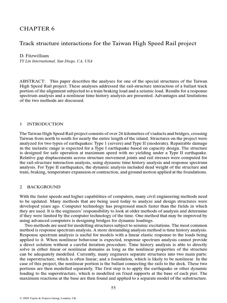 Track-Bridge Interaction on High-Speed Railways Chapter 6 | PDF | Force | Truss