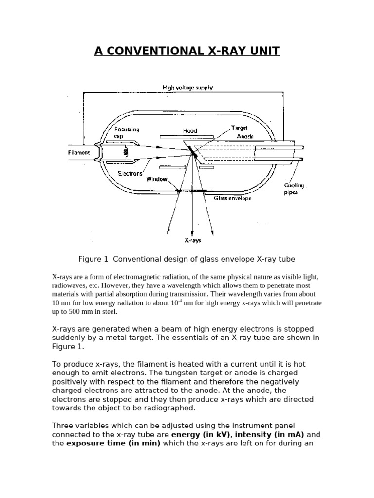 A CONVENTIONAL X-RAY UNIT | PDF | X Ray | Electron