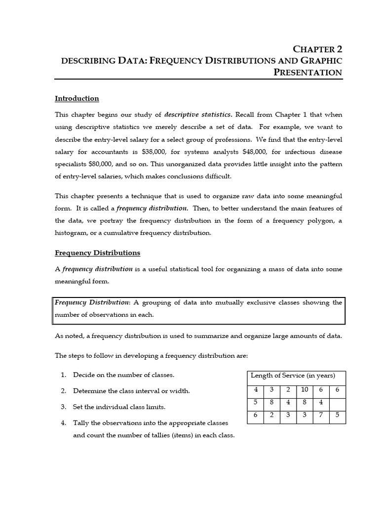 Chapter 2 - Frequency Dist | PDF | Histogram | Chart