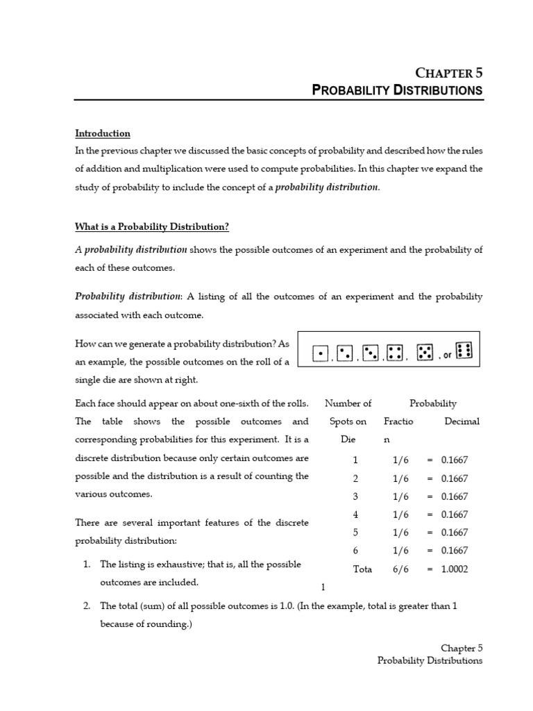 Chapter05 - Probability Disty | PDF | Probability Distribution | Normal Distribution