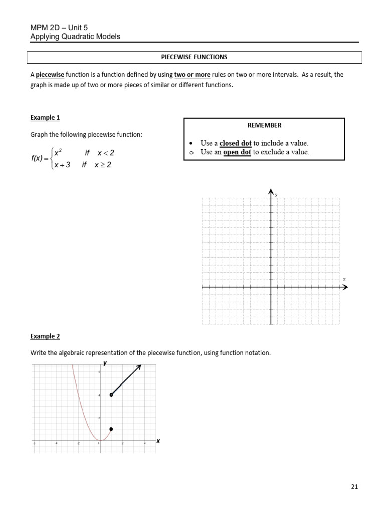Piecewise Functions | PDF Piecewise Functions | PDF