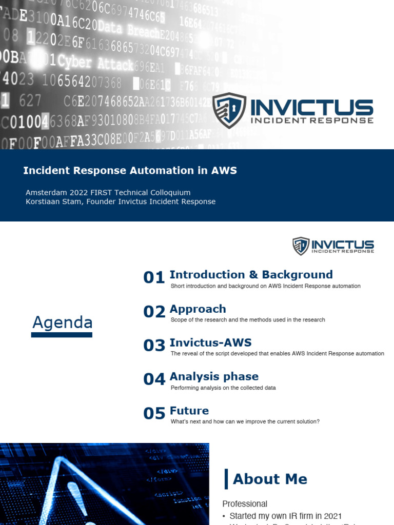 FIRST 2022 TC AMS Presentation | PDF | Amazon Web Services | Command Line Interface