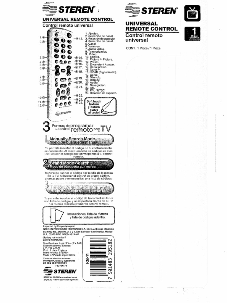 Control Steren rm-11 | PDF