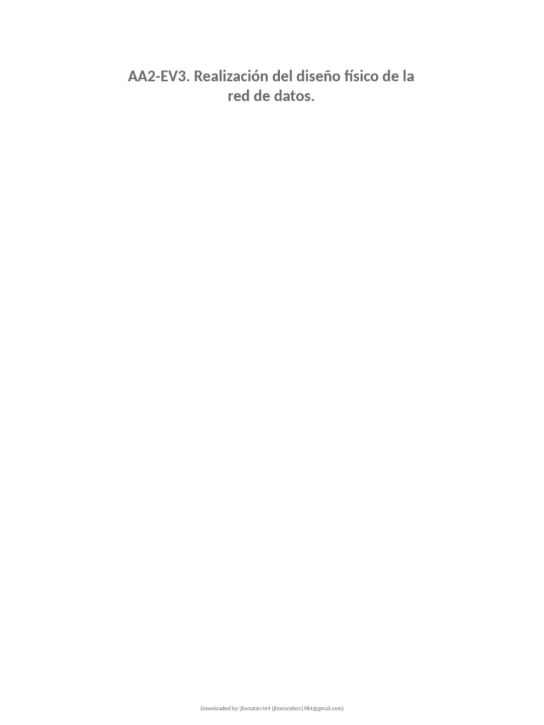 Realizacion Del Diseno Fisico de La Red de Datos | PDF | Telecomunicaciones | Condominio