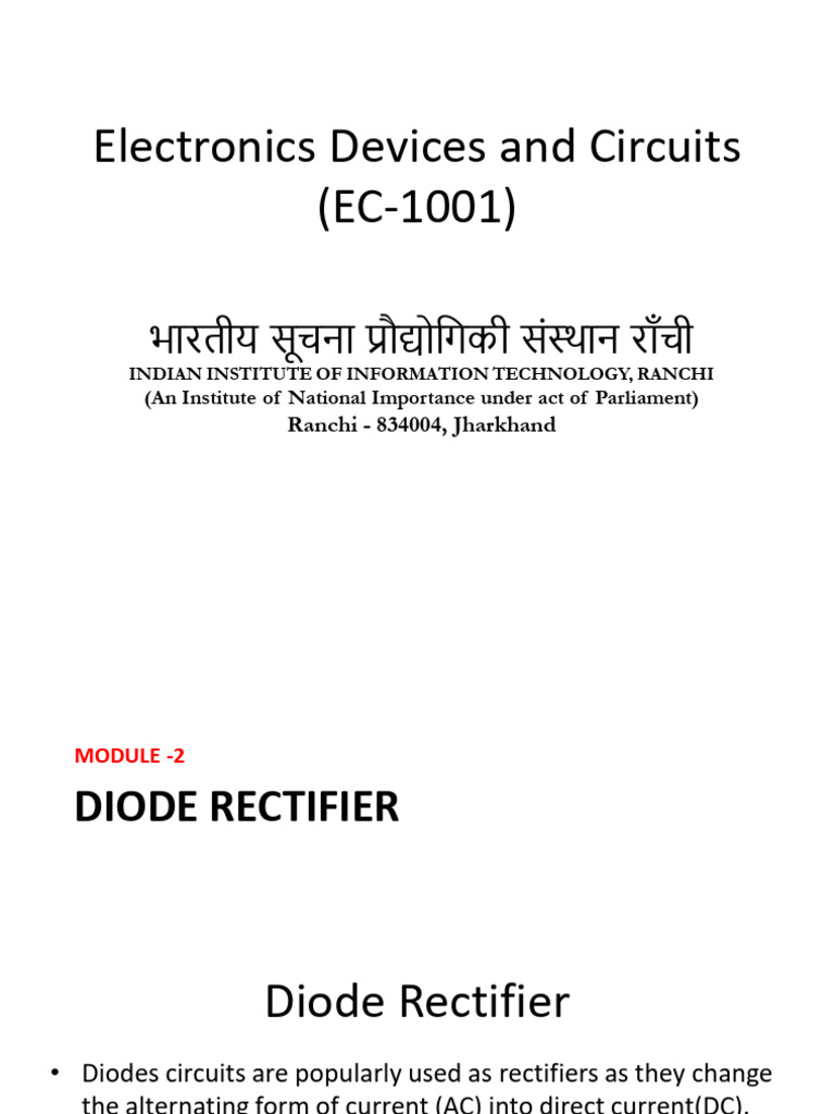 04 Diode Rectifier HW FW | PDF | Rectifier | Diode 04 Diode Rectifier HW FW | PDF | Rectifier | Diode