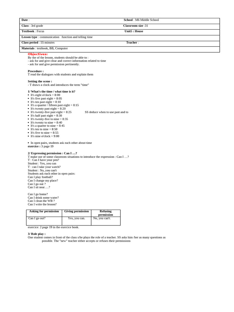 U5 Com. Function and Telling Time | PDF | Career & Growth | Language ...