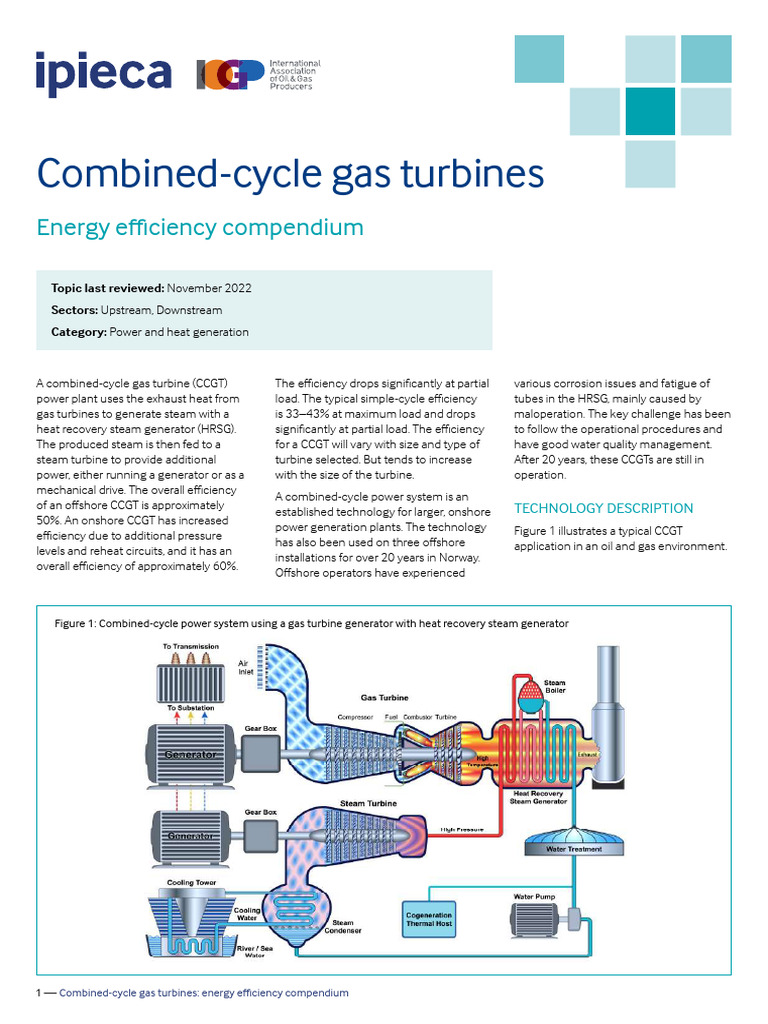 INF018 - Combined Cycle Gas Turbines - FINAL | PDF | Cogeneration | Sustainable Technologies