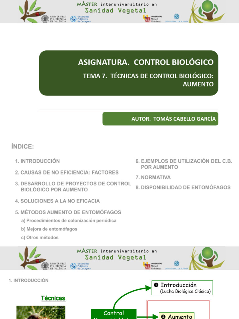 T07 Polimedia PowerPoint | PDF | Control biológico de plagas | Agricultura
