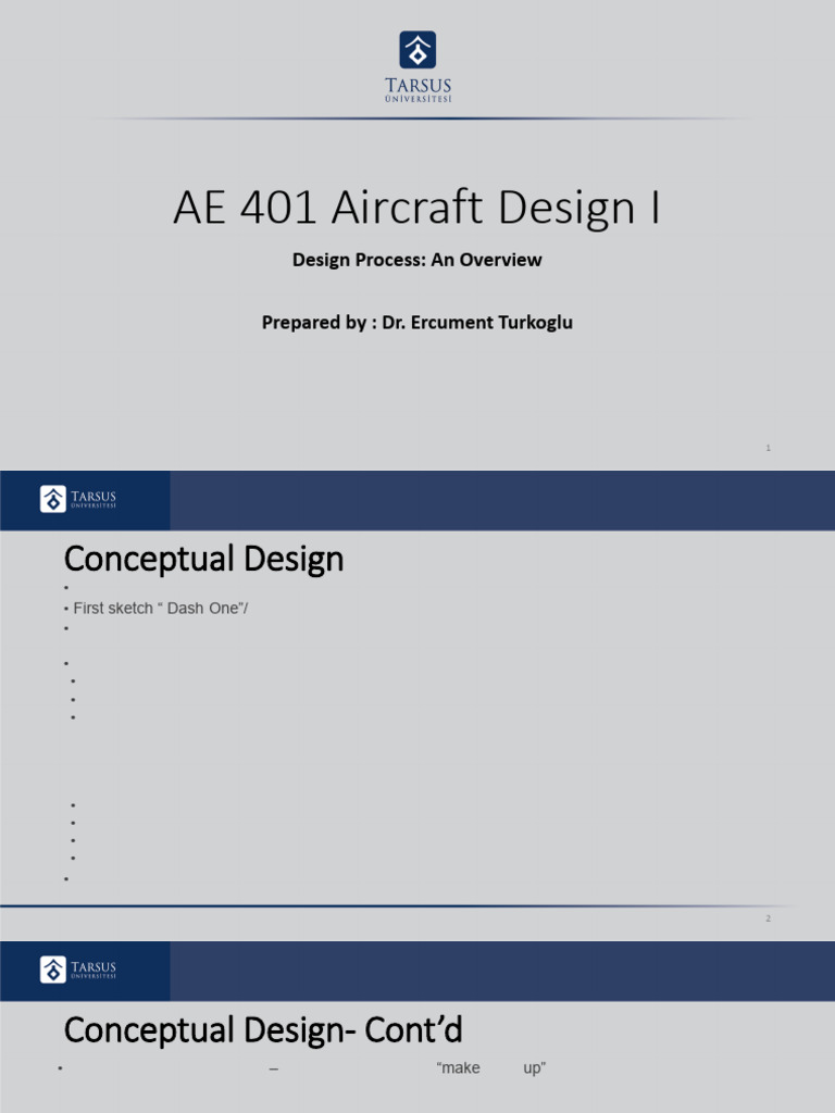 AE 401 Aircraft Design I Process Overview 10102023 | PDF | Aircraft ...
