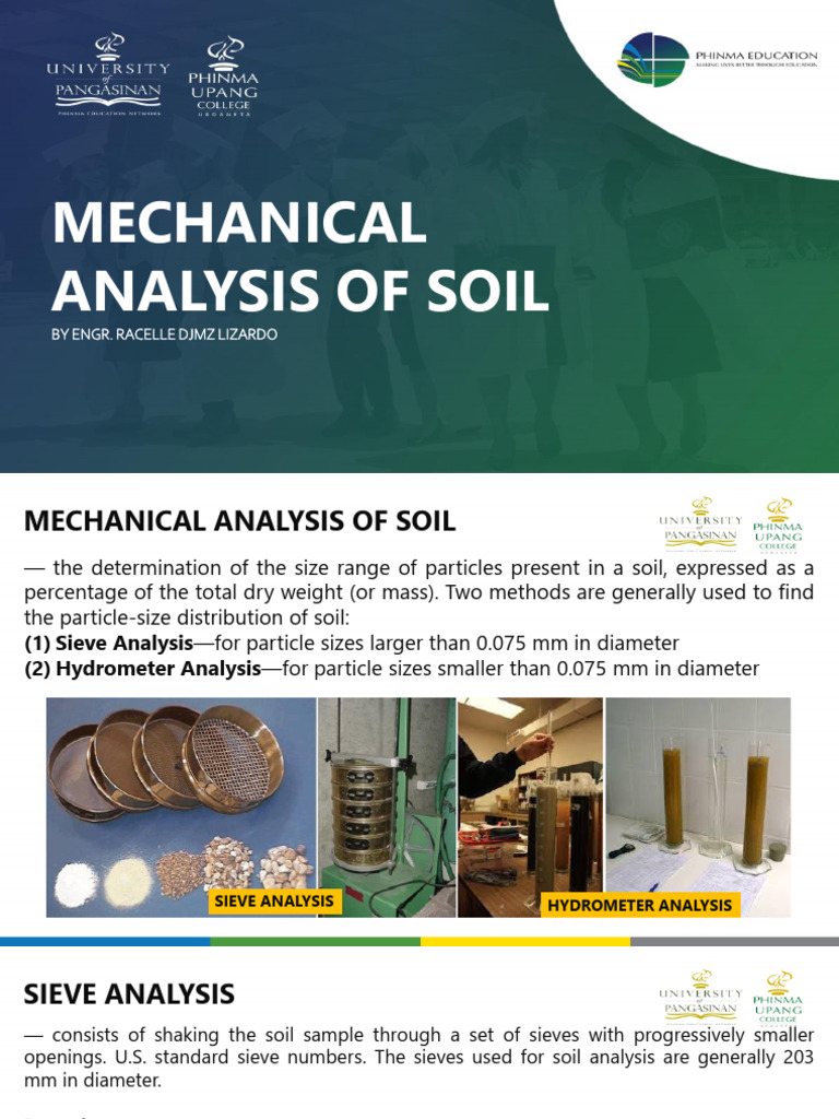 Mechanical Analysis of Soil | PDF | Particle Size Distribution