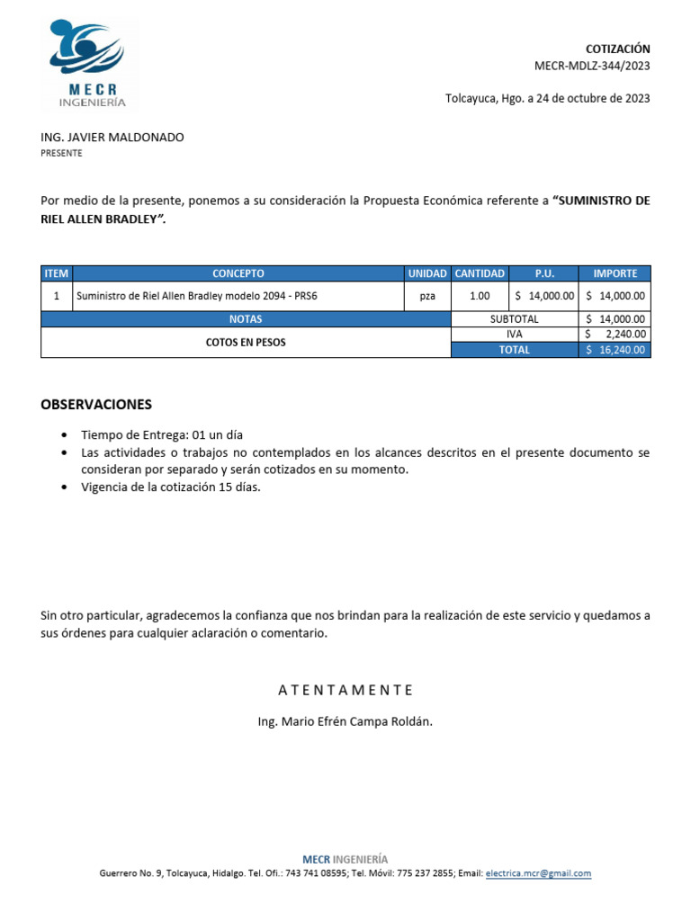 Mecr-Mdlz-344 Riel Allen Bradley | PDF