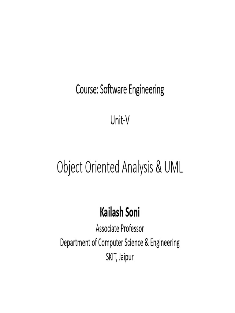Unit V Oop Concept Design And Uml Pdf Use Case Unified Modeling Language