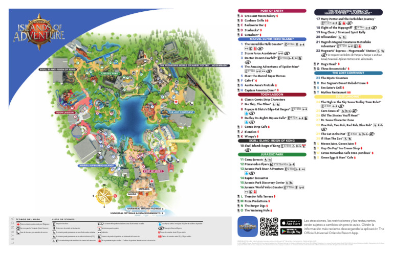 Islands of Adventure Park Map Spanish | PDF
