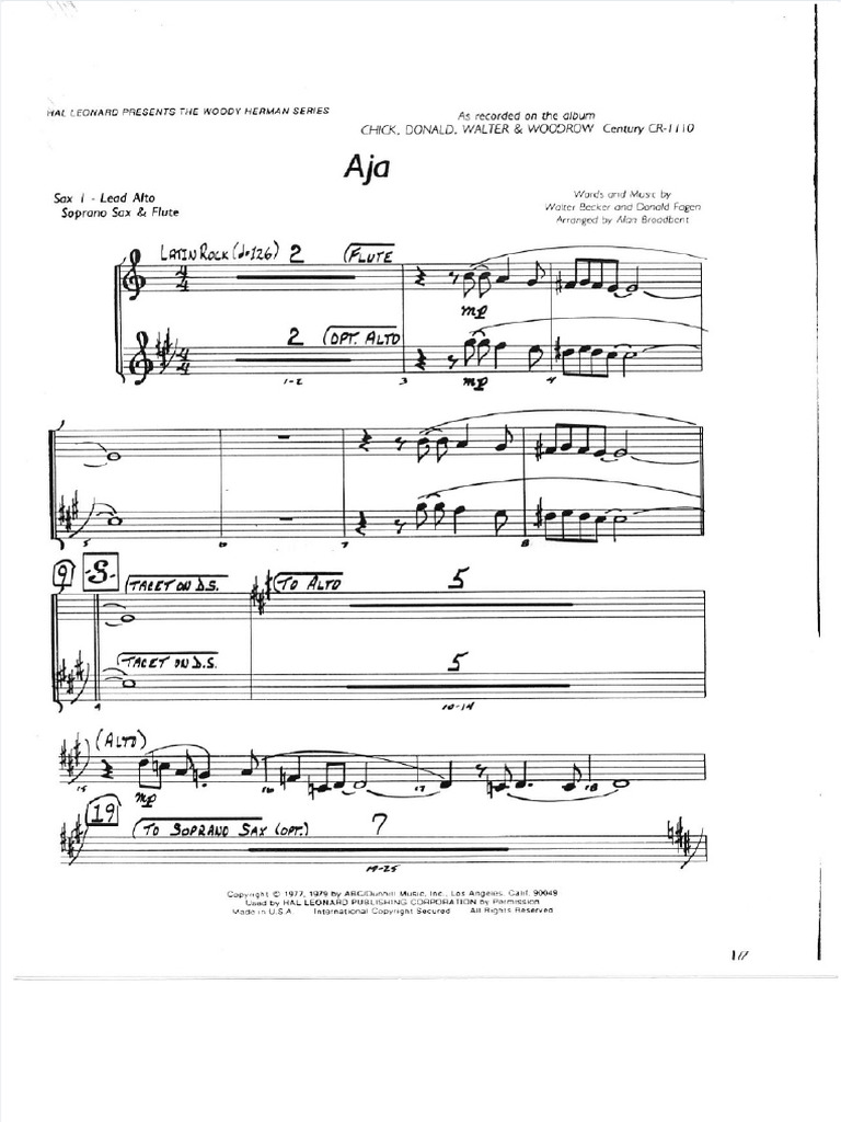 Aja - Woody Herman Big Band | PDF