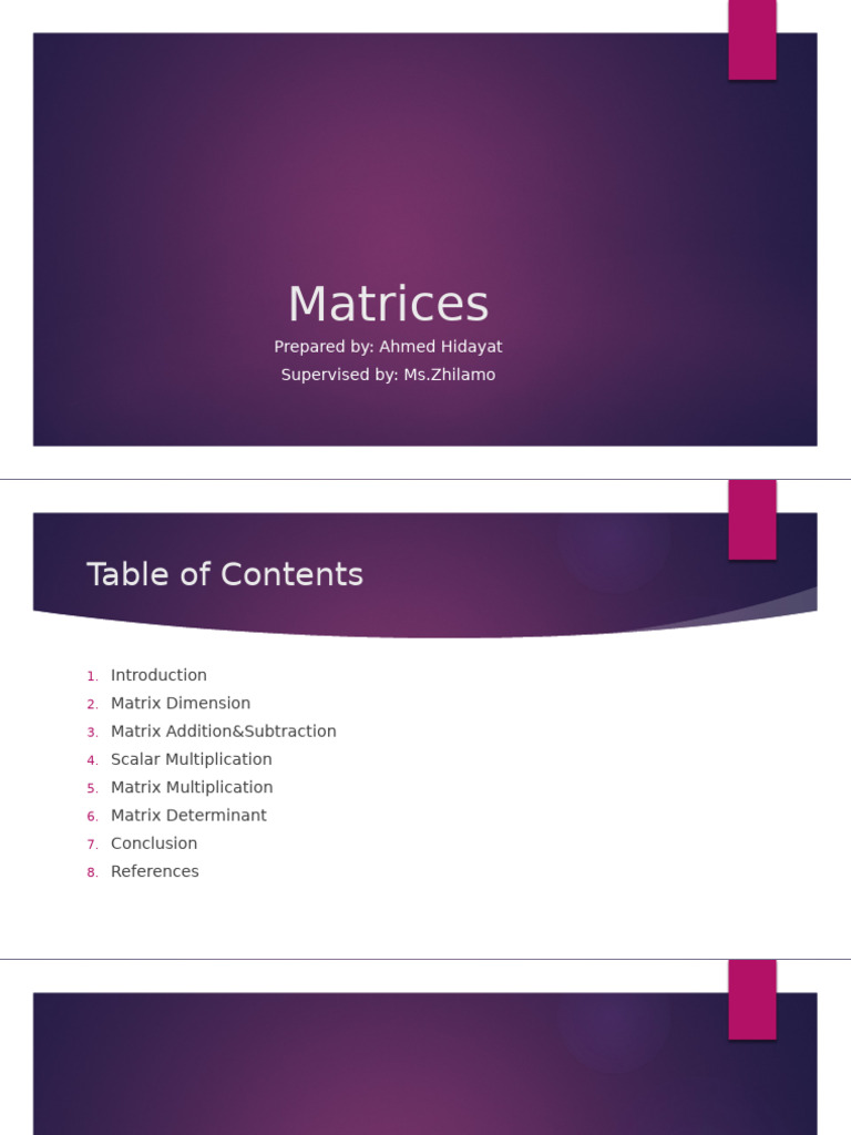 Matrices [Autosaved] | PDF