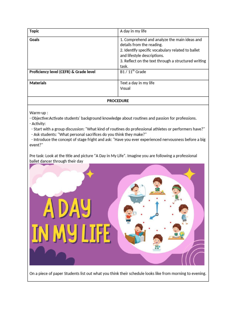 lesson plan 3 (1) (1) | PDF | Reading Comprehension | Behavior Modification