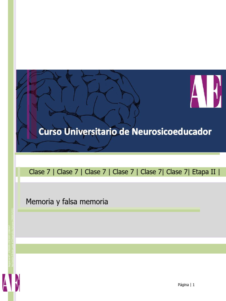 Memoria y Falsa Memoria | PDF | Memoria | Las emociones