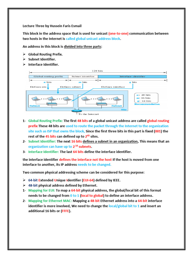 Lecture Three by Hussein Faris | PDF | Ip Address | Computer Science