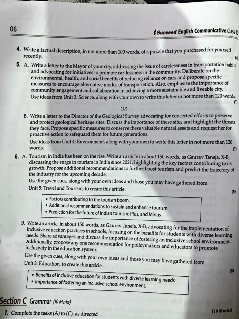 Writing section | PDF