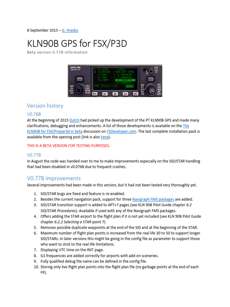 KLN90B_v0.77B_release | PDF | Computer File | Airport