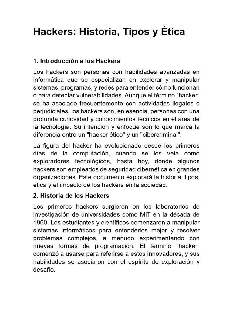 Hackers | PDF | Hacker de seguridad | Malware