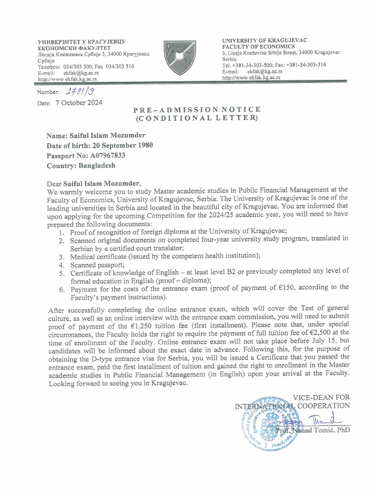 Saiful Islam Mozumder PAN (M) | PDF