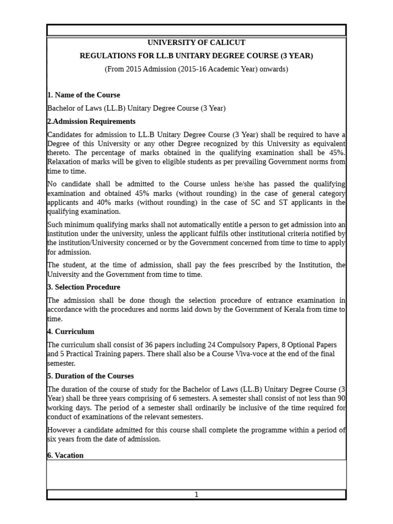 Unitary Llb Syllabus Pdf Tort Jurisprudence