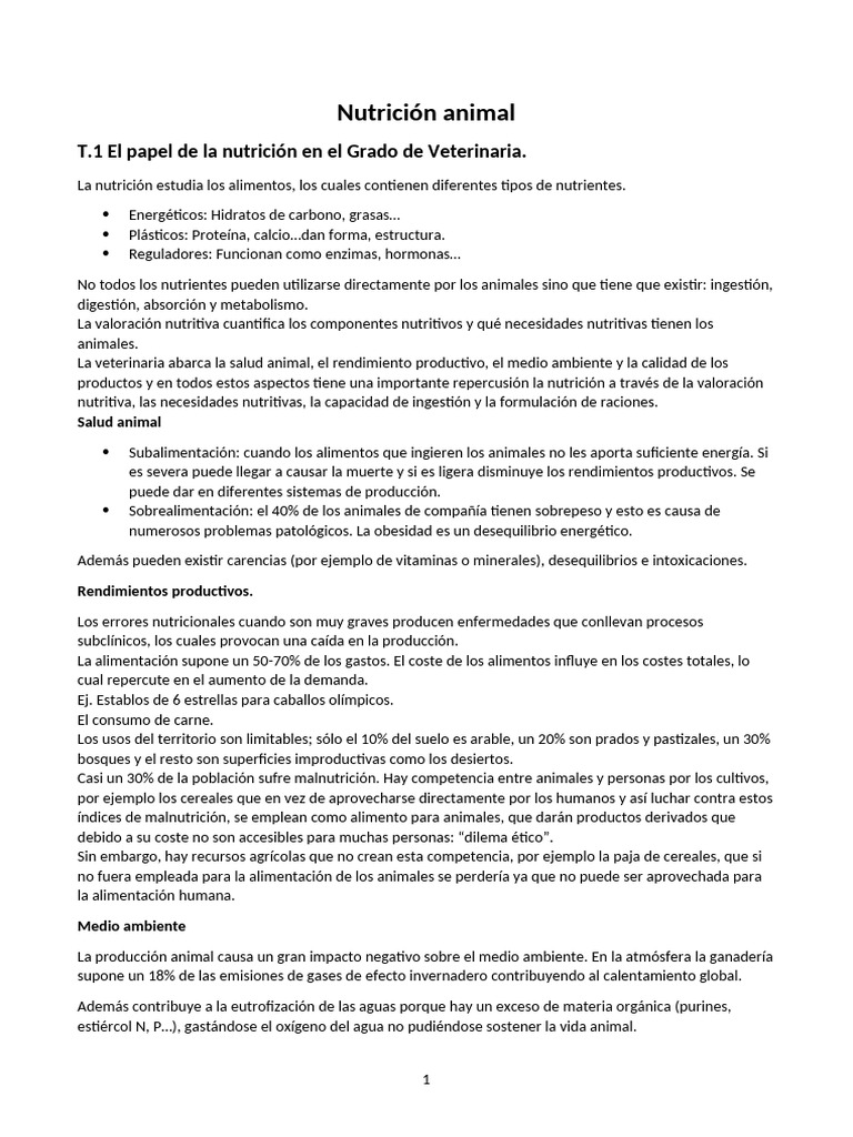 Nutricion Animal PDF | PDF | Digestión | Nutrición