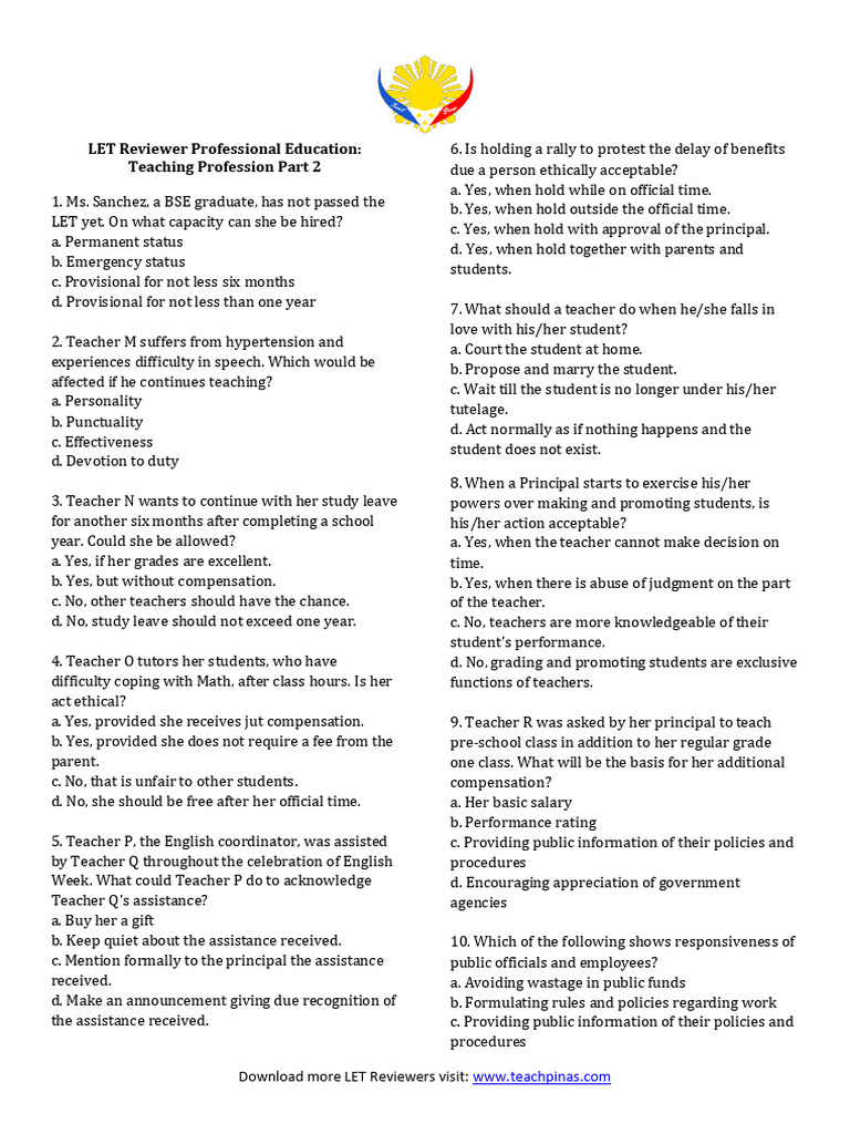 Teaching Profession Part 2 | PDF | Teachers | Profession