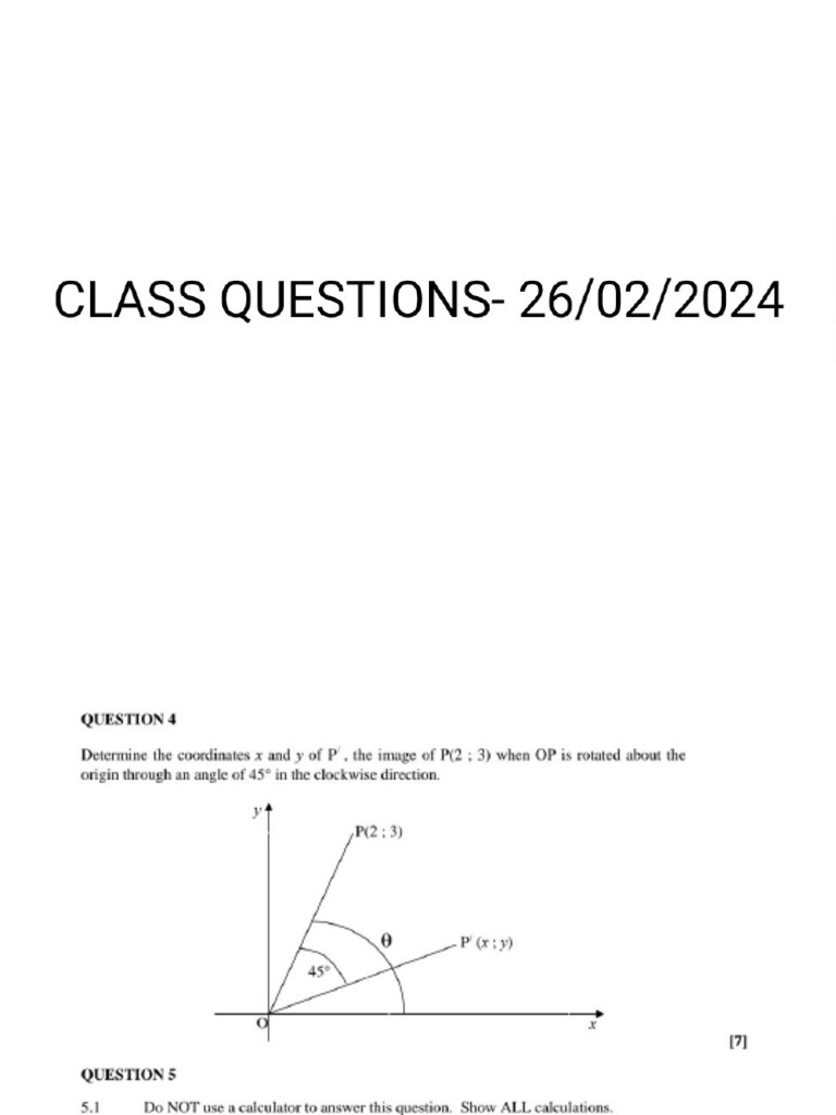 Class Questions | PDF