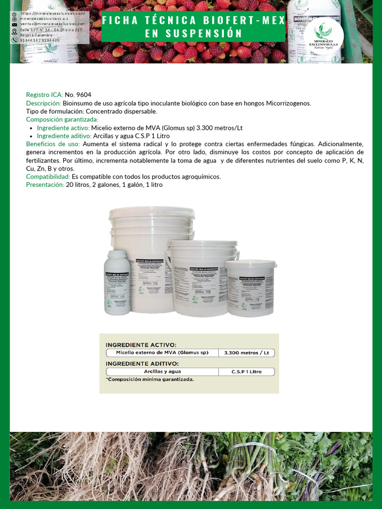 FICHA TÉCNICA BIOFERT-MEX (5) | PDF