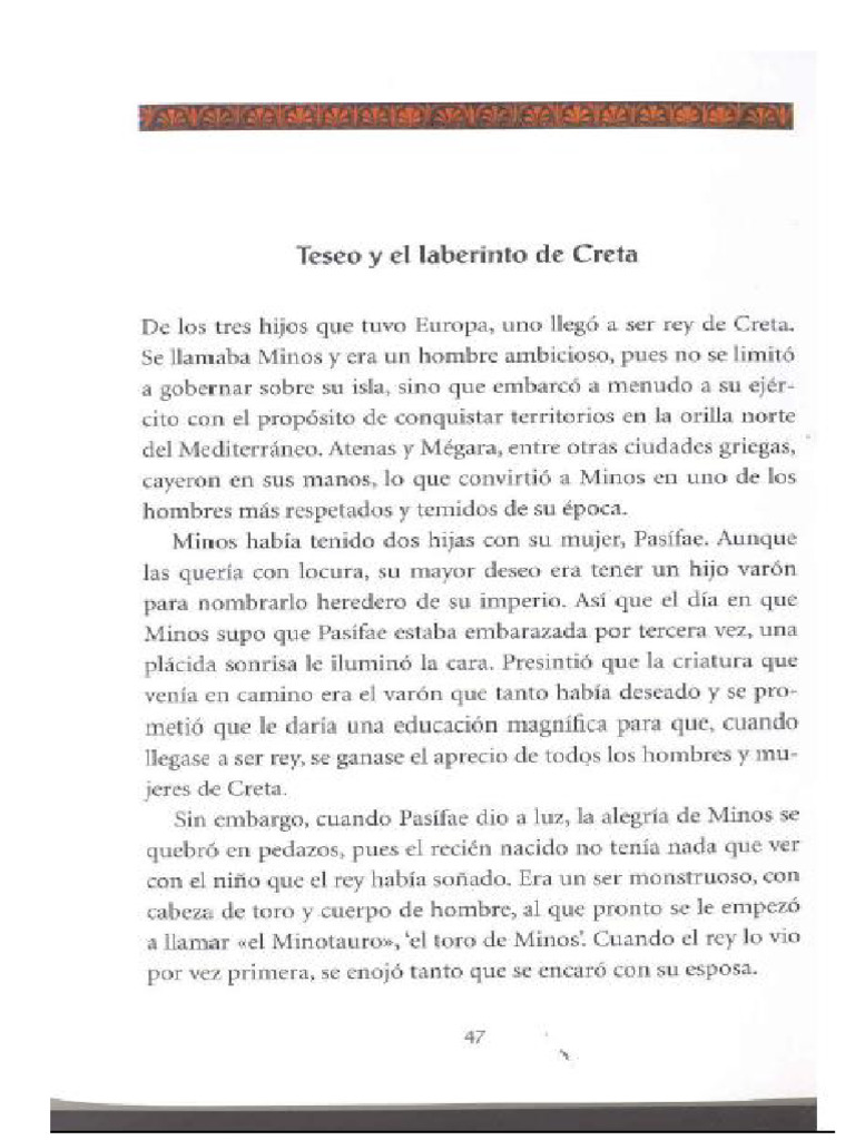 Teseo y El Minotauro | PDF