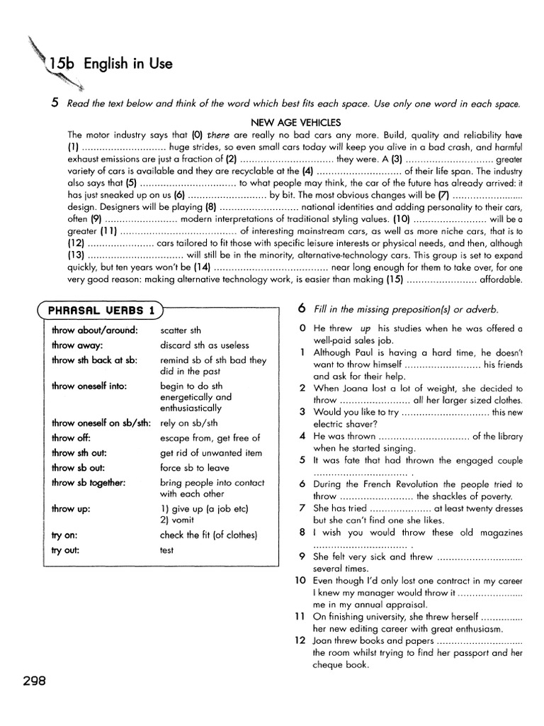 CPE Use of English 1 Students Book Unit 15b Virginia Evans | PDF